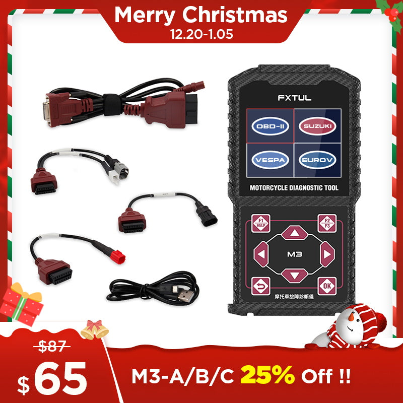 🎄25% OFF for Christmas! FXTUL M3 Motorcycle Diagnostic Tool Motorcycle ...